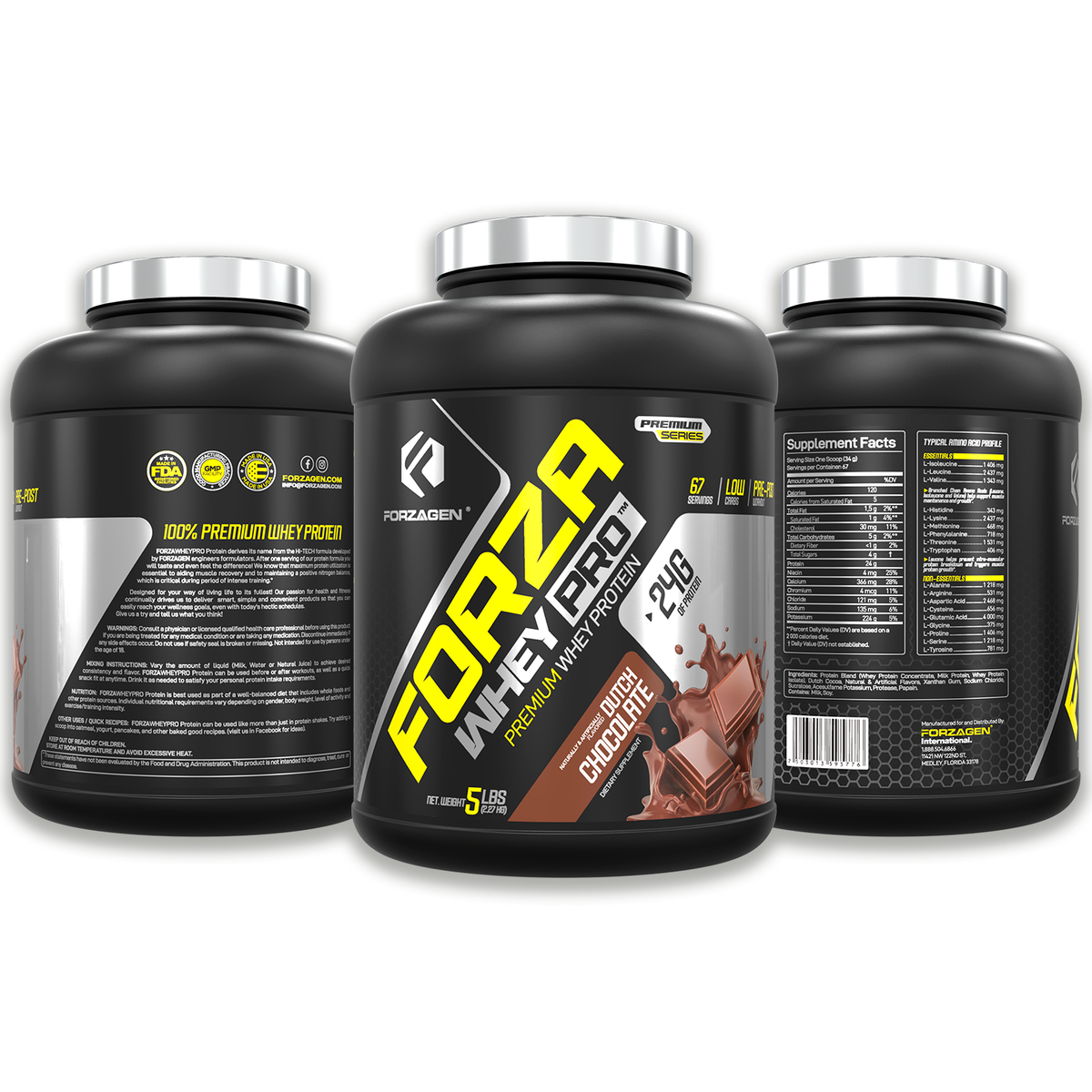 Forza Whey PRO 5 Lbs Protein Powder - 65+ SERVINGS – FORZAGEN