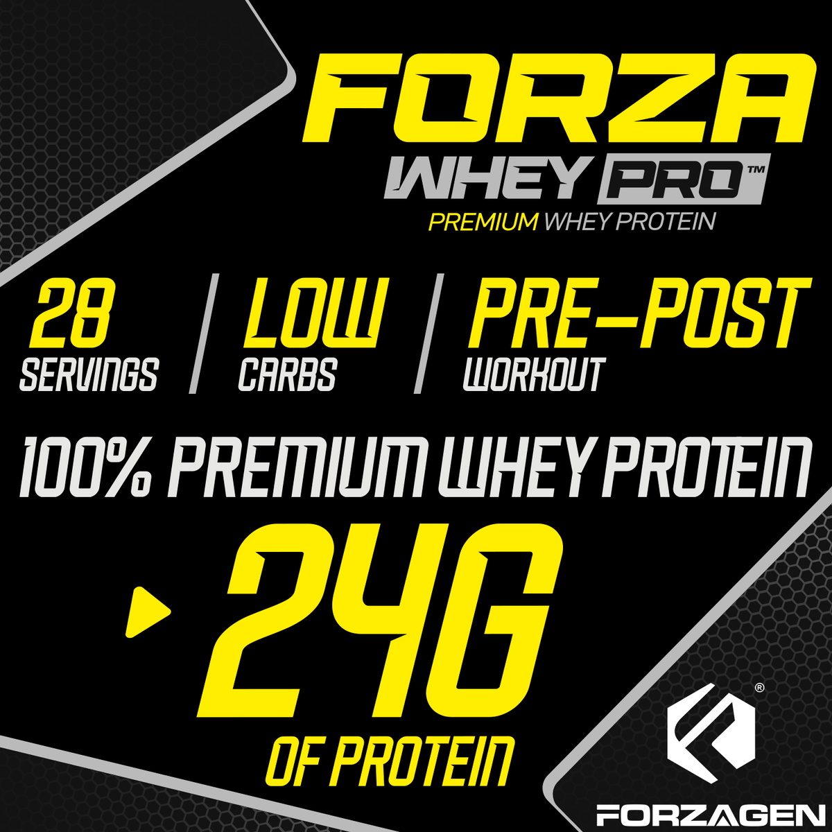 Protein Powder Forza Whey PRO 2 LBS - 28+ SERVINGS – FORZAGEN