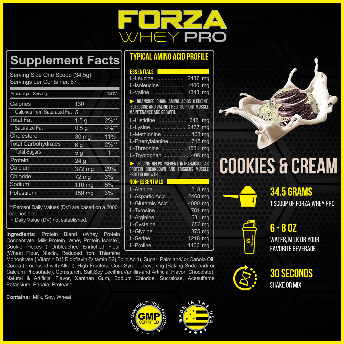 Forza Whey PRO 5 Lbs Protein Powder - 65+ SERVINGS – FORZAGEN